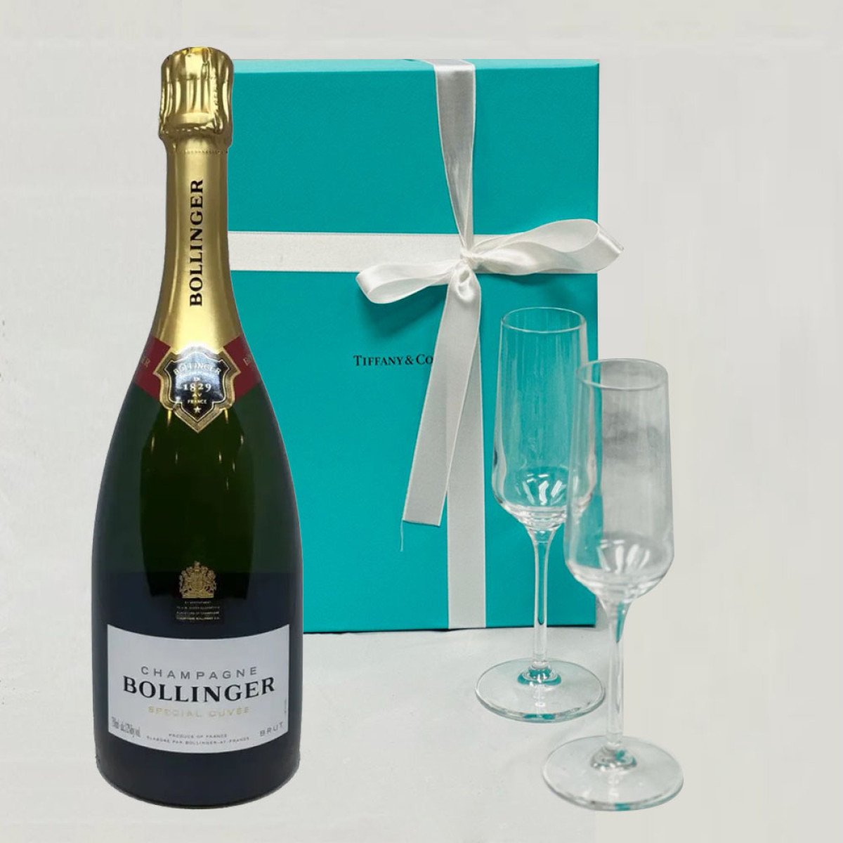Bollinger Champagne and Tiffany Flutes Gift Set - Buy Now