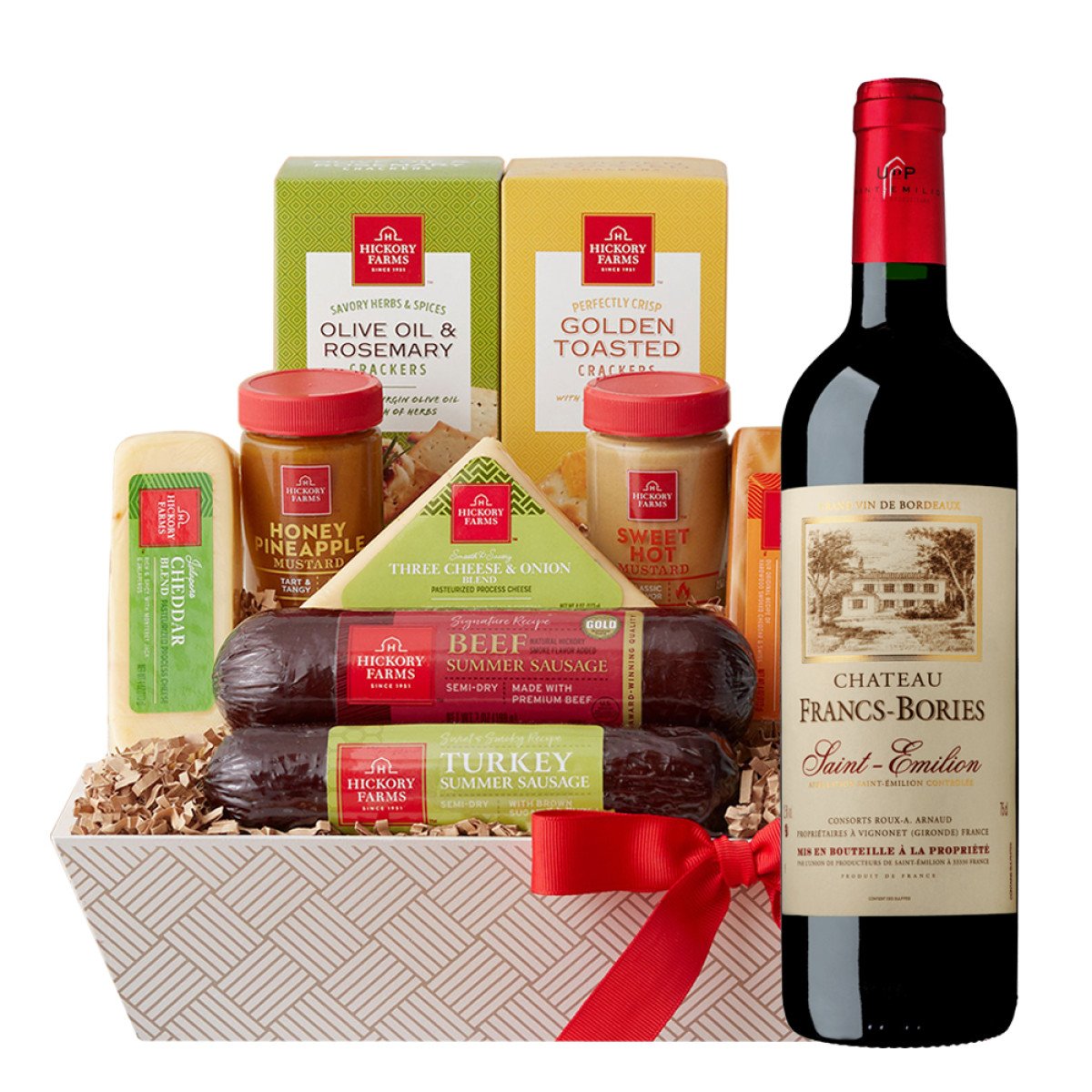 Saint-Emilion Wine and Cheese Gift Basket