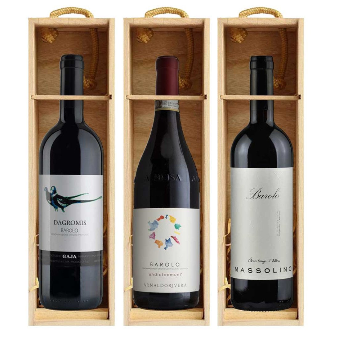 Barolo Italian 3-Bottle Red Wine Gift Set - Buy Online