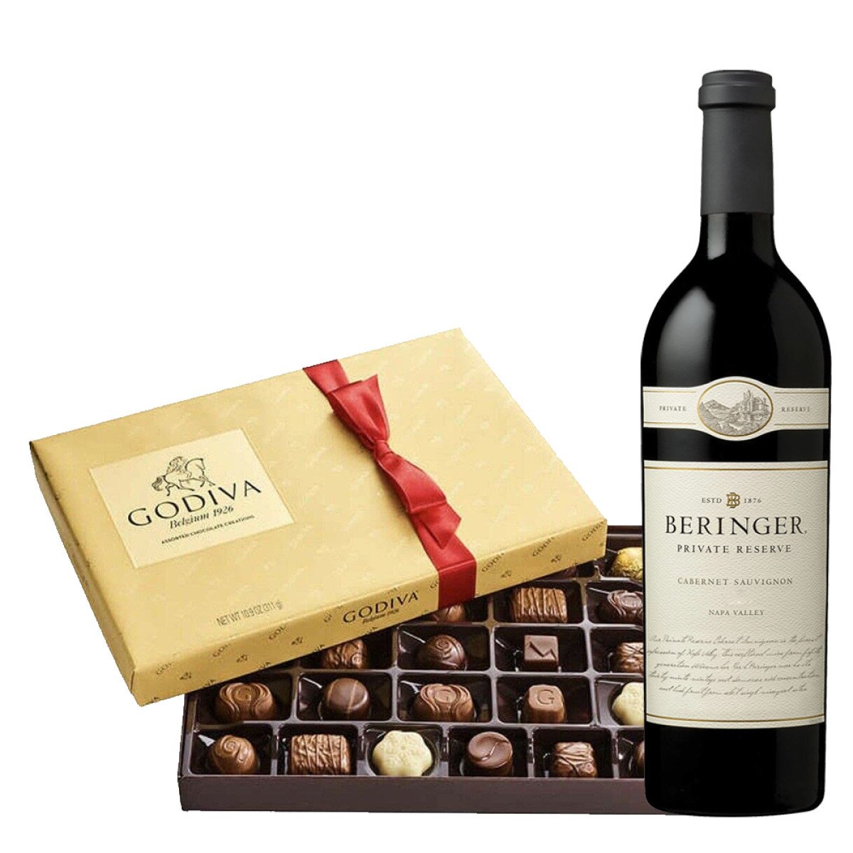 Beringer Private Reserve Wine & Godiva 26 Pc Chocolate Gift