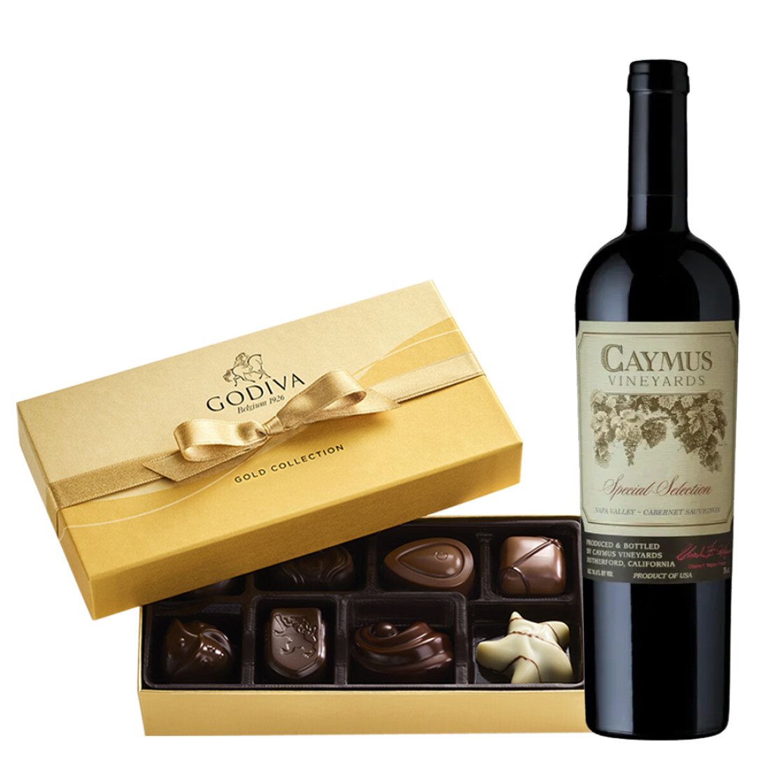 Caymus Vineyards Special Selection and Godiva 8pc Chocolate Gift Box