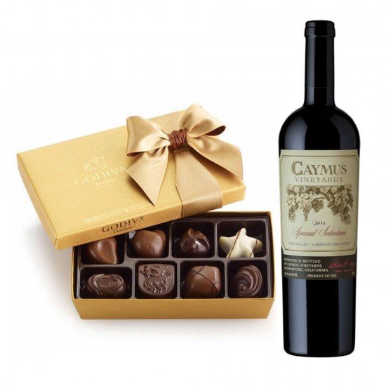 Caymus Vineyards Special Selection and Godiva 8pc Chocolate Gift Box