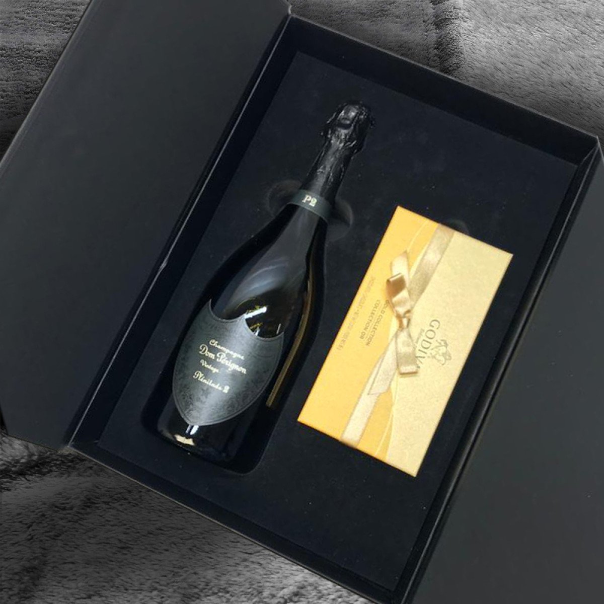 Dom Perignon P2 Vintage with Godiva Chocolates Gift Box