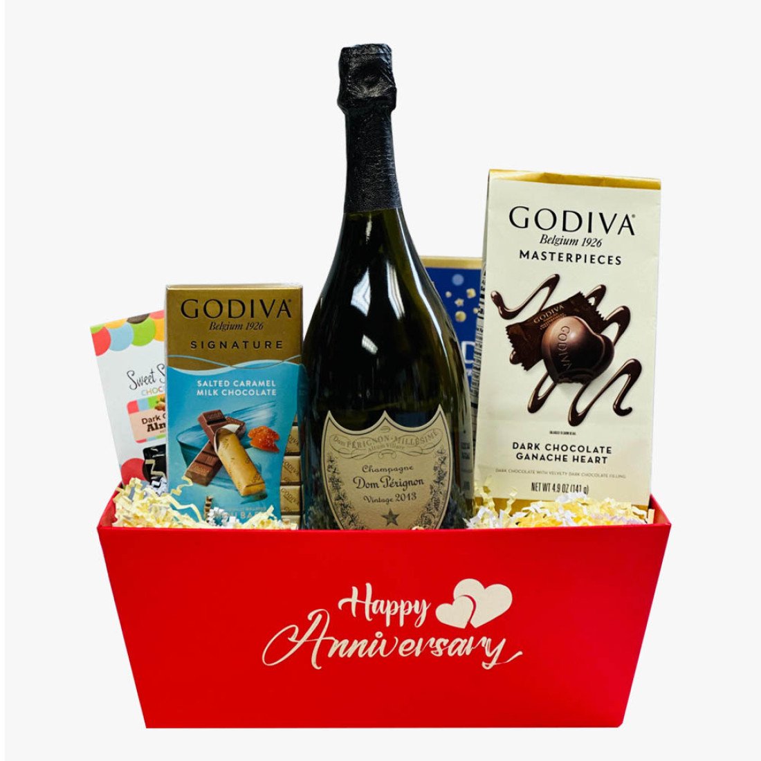 Anniversary Gift Basket with Dom Perignon Champagne - Order Online