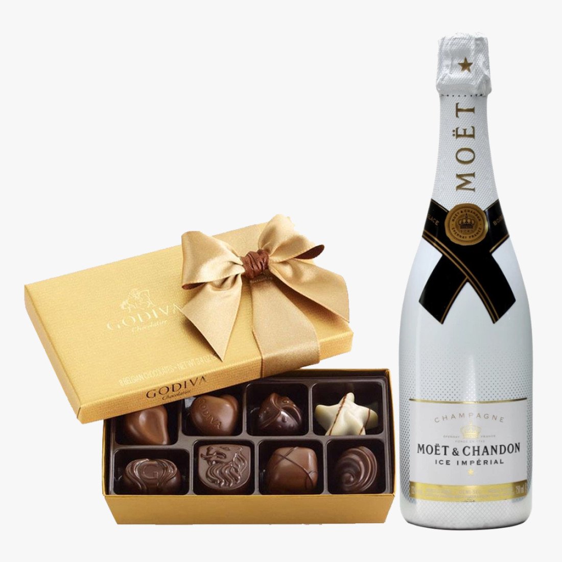Moet and Chandon Ice Imperial and Godiva Chocolate Box - Gift Set