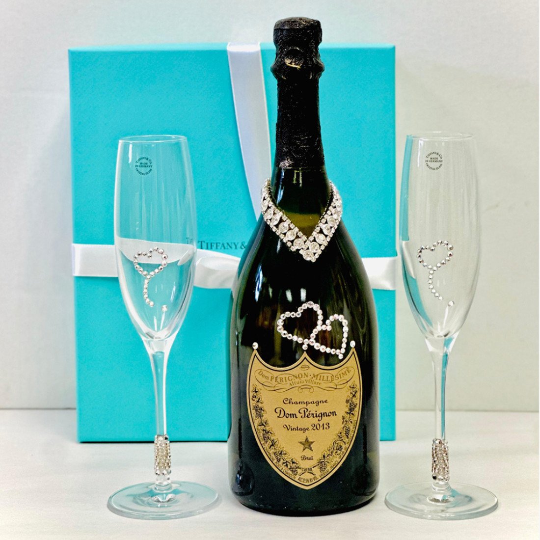 Dom Perignon Champagne And Tiffany & Co. Flute Gift Set