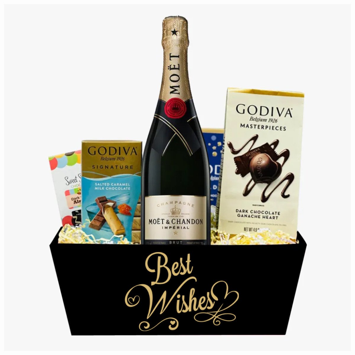 Moet & Godiva Wedding Champagne Gift Basket