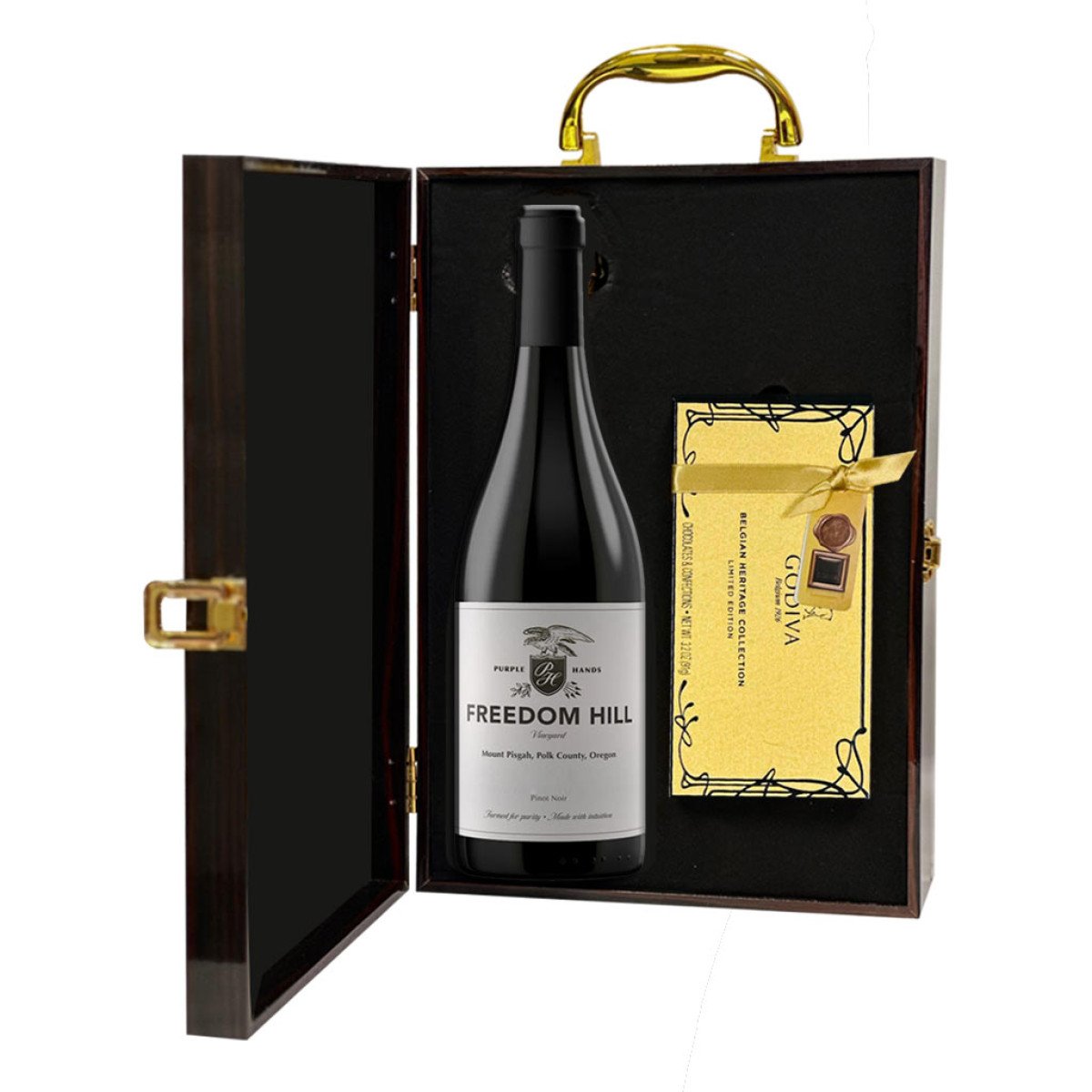 Buy Freedom Hill Pinot Noir Wine And Godiva Chocolate Gift Set