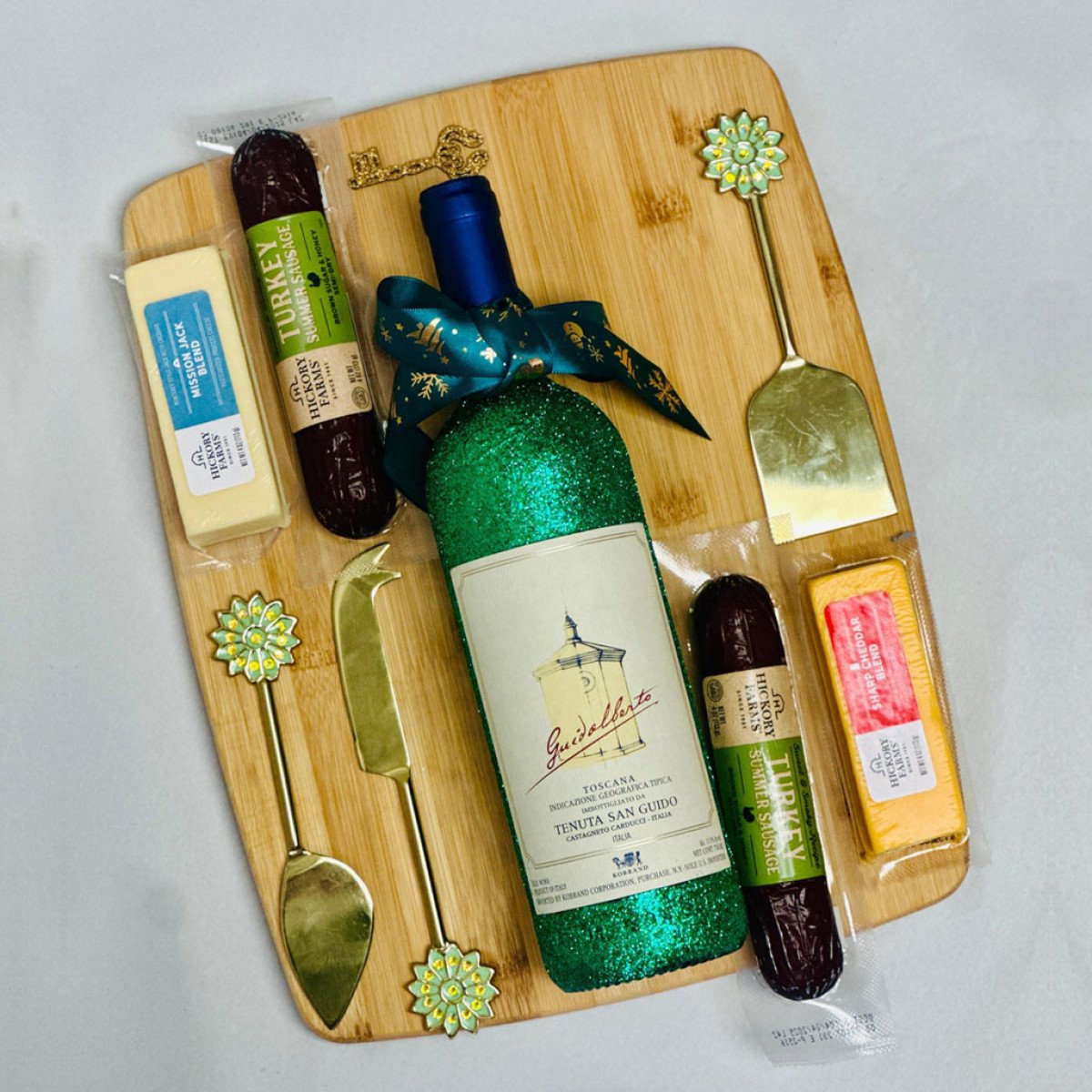 Tenuta San Guido Wine & Charcuterie Cheese Board Gift Set