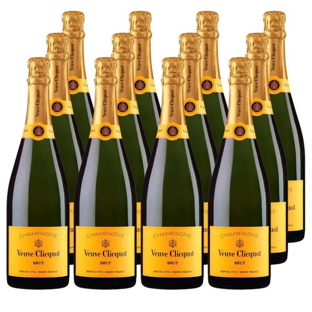 Veuve Clicquot Brut Champagne Case - 12 Bottles, 750ml