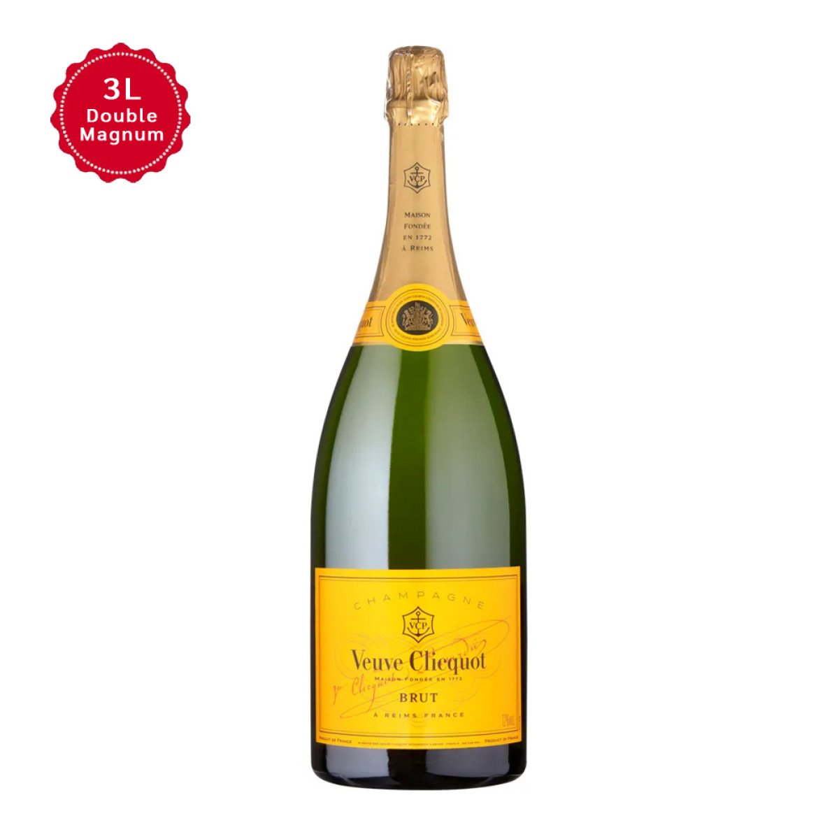 3L Veuve Clicquot Jeroboam Brut Yellow Label Champagne