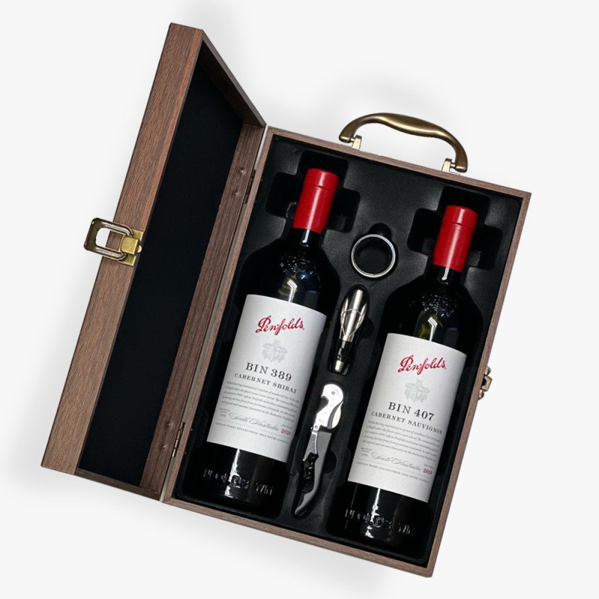 Penfolds Cabernet Sauvignon and Shiraz Wooden Wine Gift Box