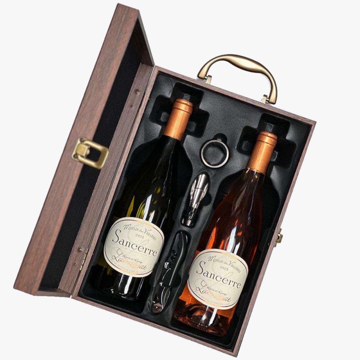 Lauverjat Sancerre Wine Wooden Gift Box (Set of 2)